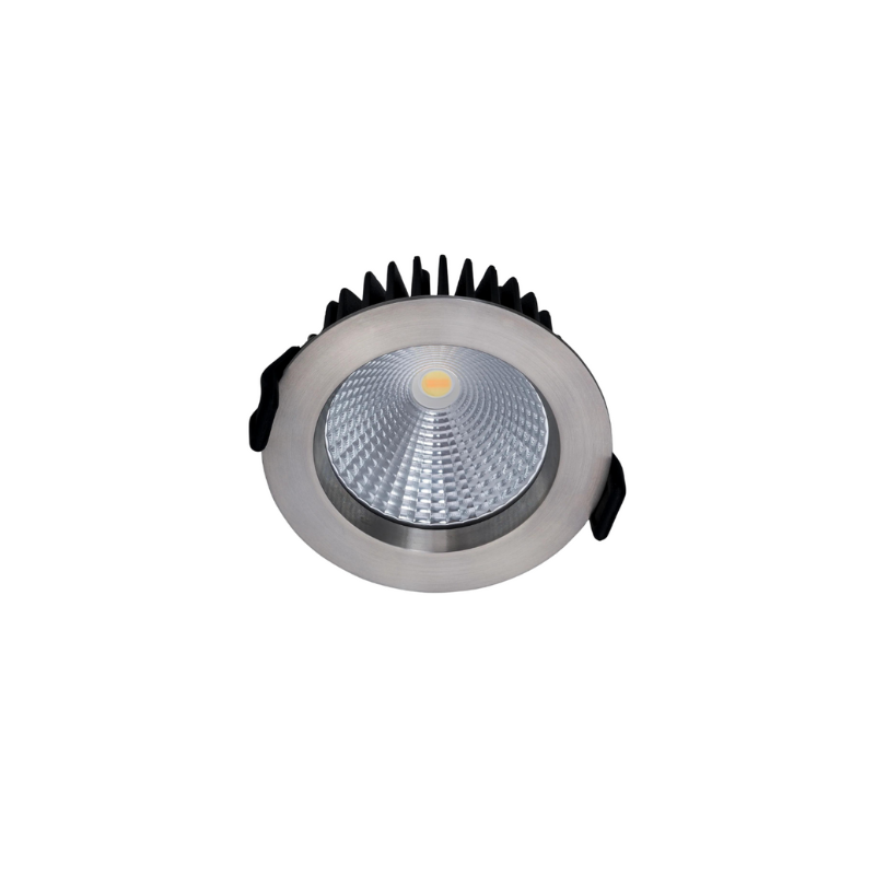 Aluminium Fixed Flush LED Downlight | Stainless Steel | 5 Colour LED ...