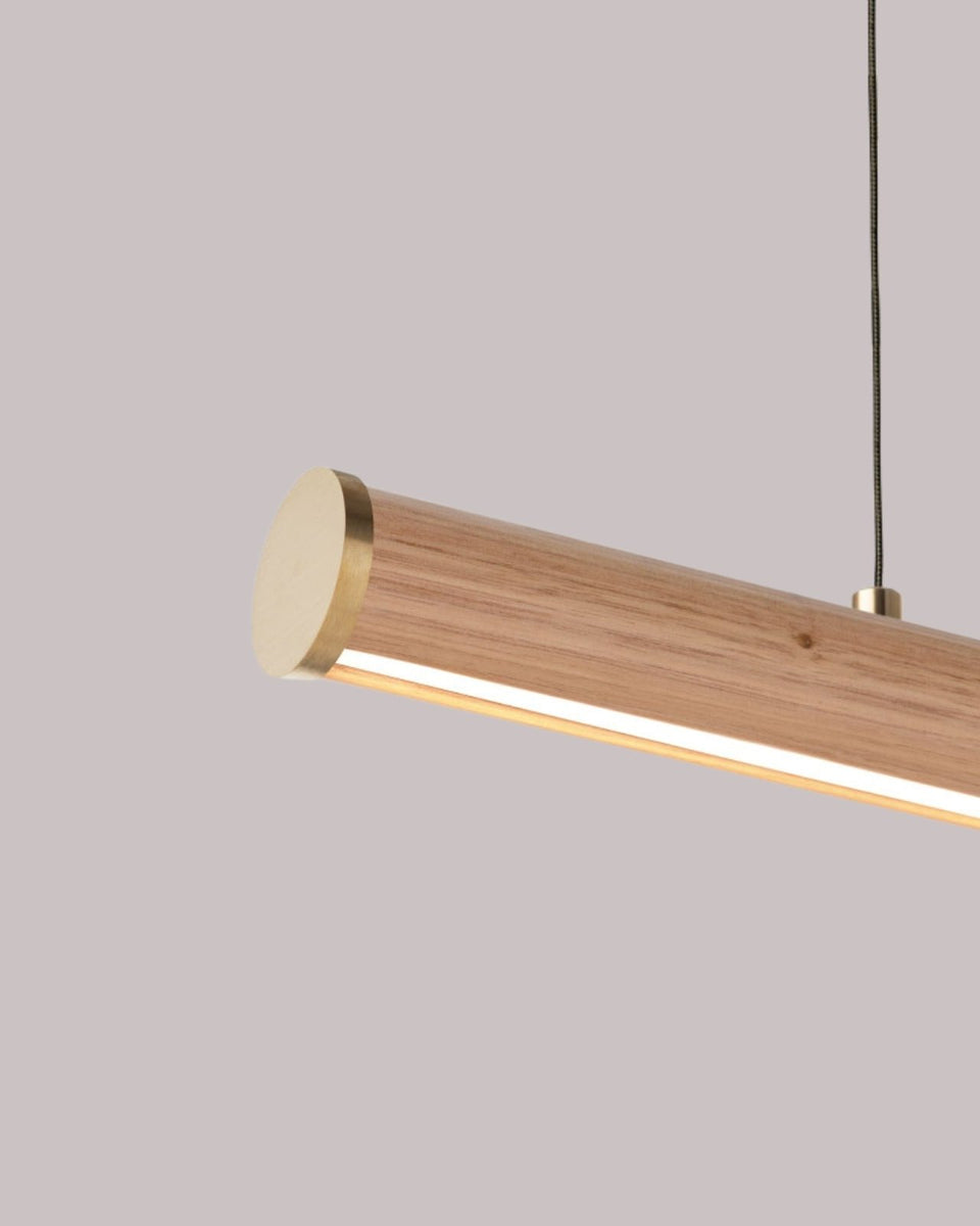 Australian Cylindrical Timber Linear Pendant – Lighting Collective