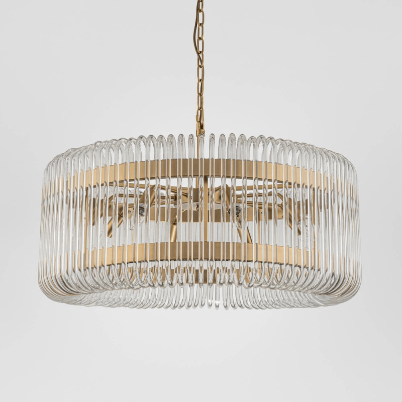 Brass and Glass Loops Chandelier – Lighting Collective
