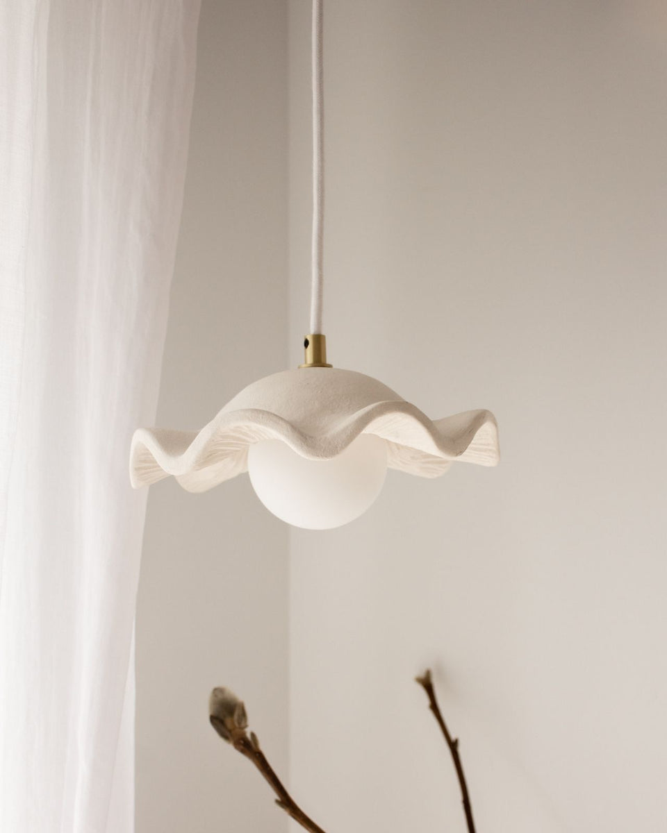 Ceramic Grooved Pendant Light – Lighting Collective