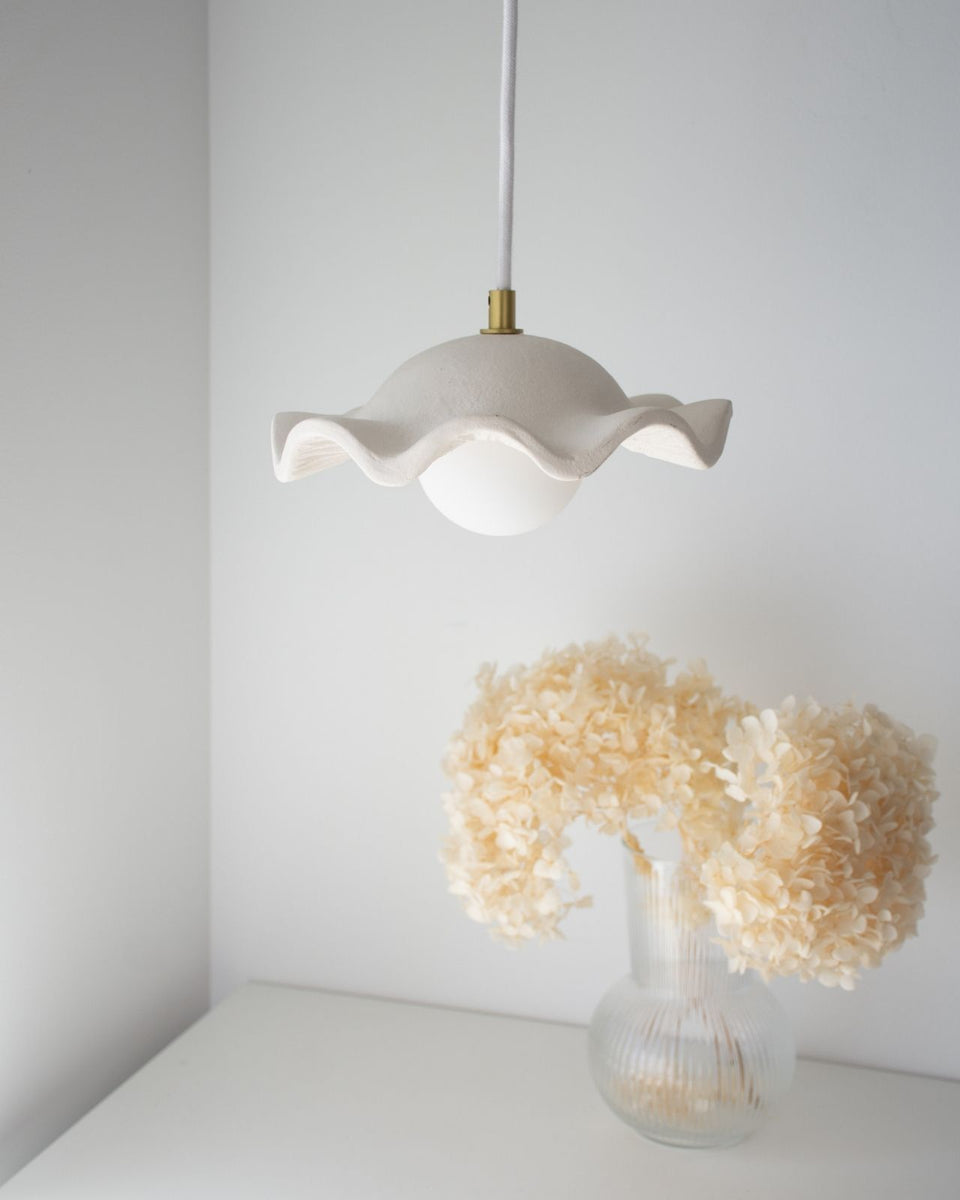 Ceramic Grooved Pendant Light – Lighting Collective