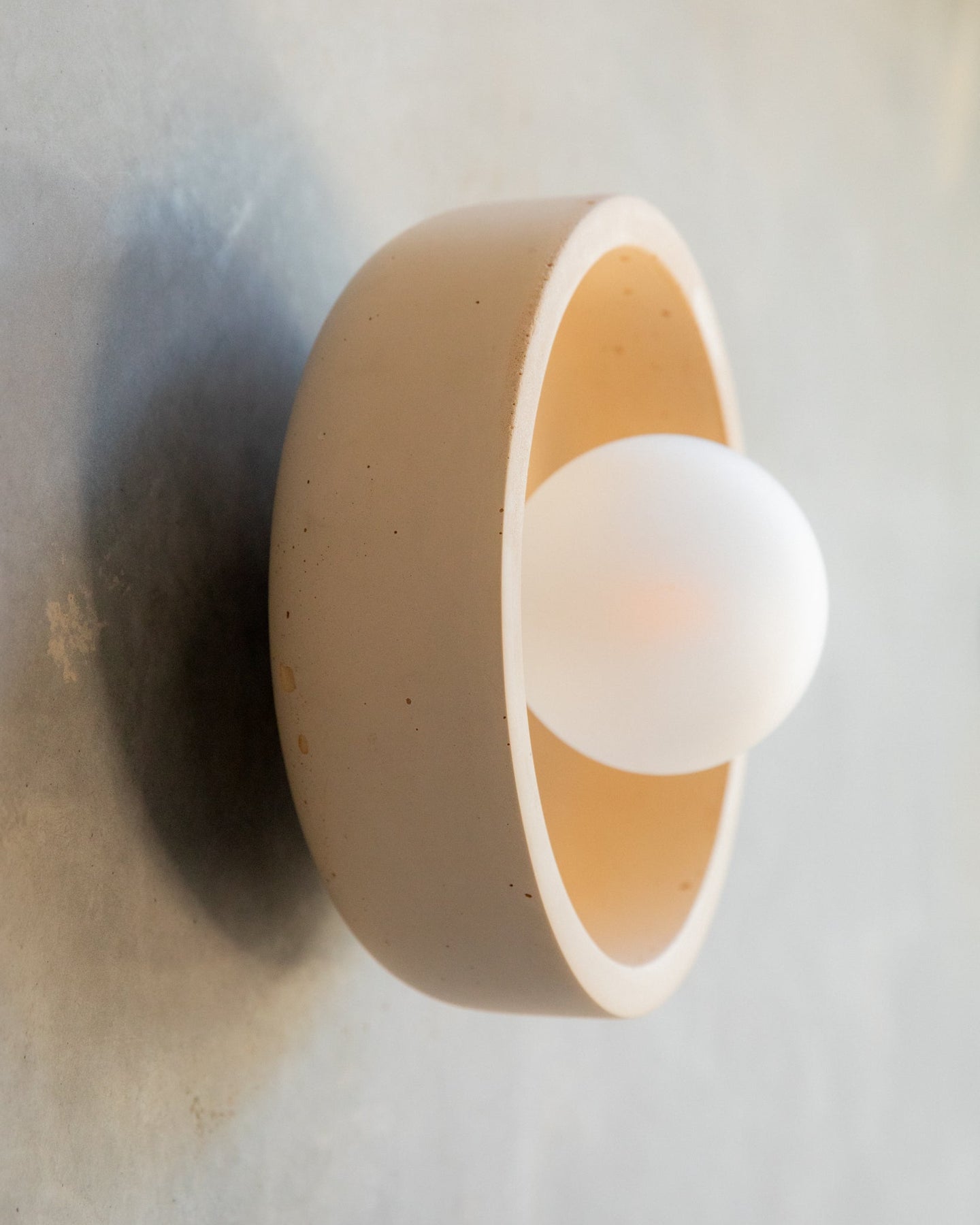Medium Wide Bowl Concrete Wall Light – Lighting Collective