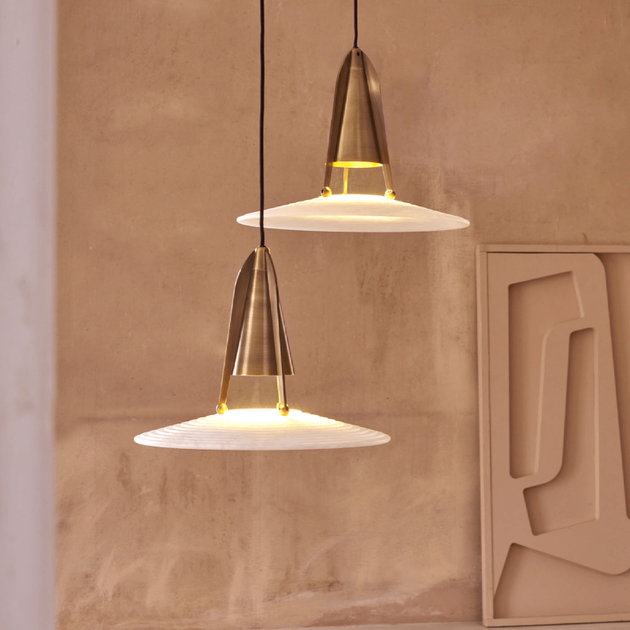 Mid-Century Alabaster & Brass Range – Lighting Collective