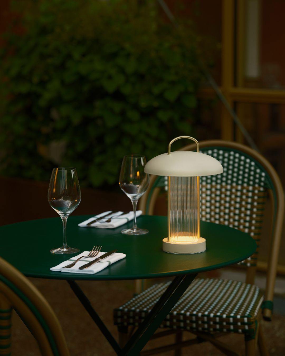 Portable Fluted Glass Table Lamp – Lighting Collective