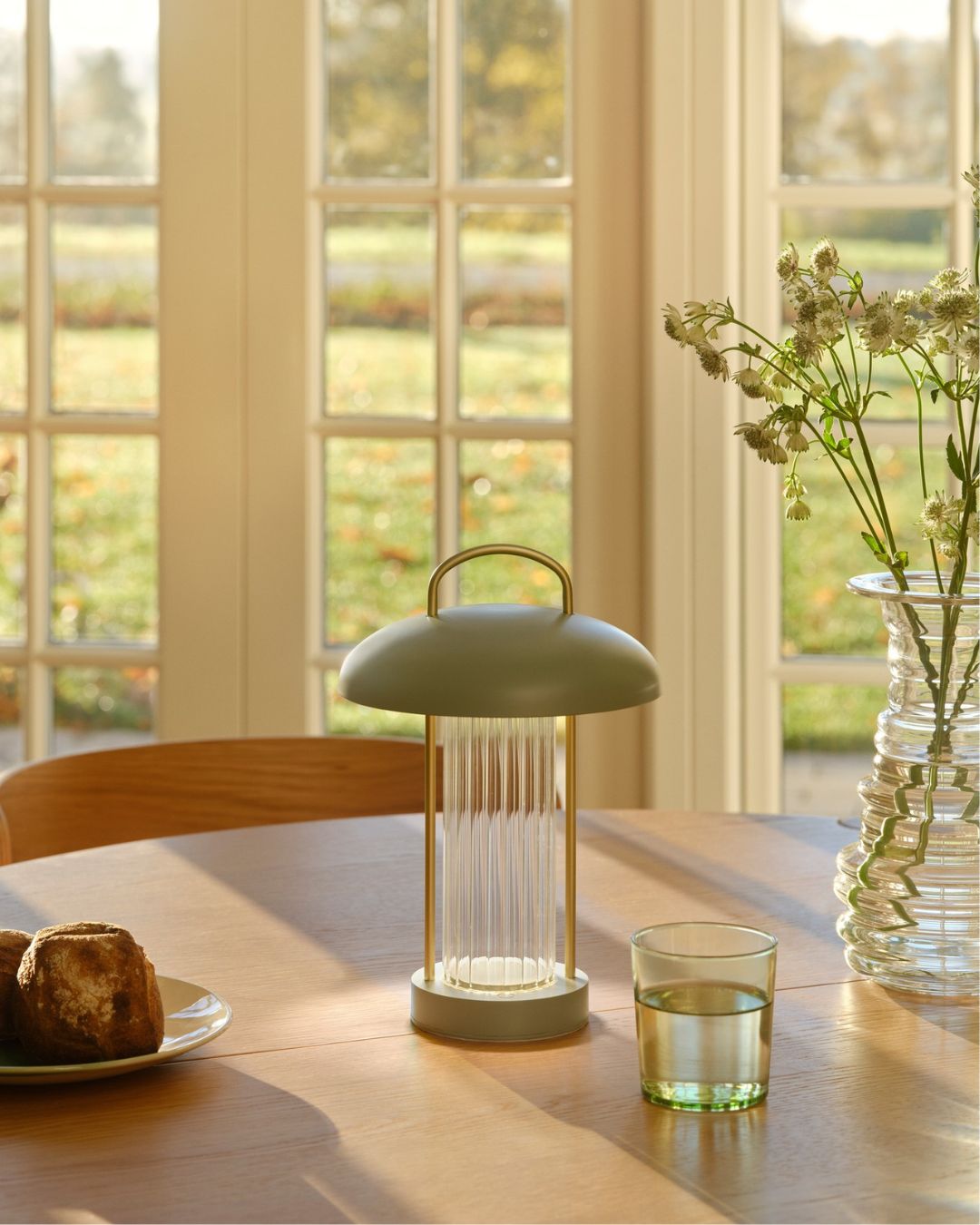 Portable Fluted Glass Table Lamp – Lighting Collective