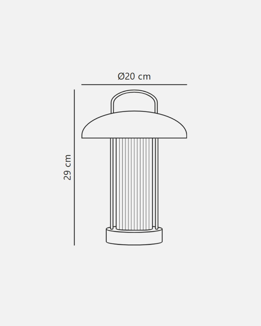 Portable Fluted Glass Table Lamp – Lighting Collective