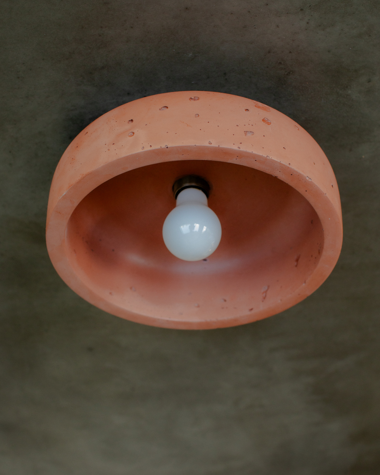 Wide Bowl Concrete Ceiling Light – Lighting Collective