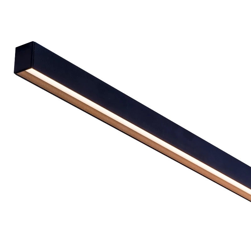 Black Recessed Strip Linear Pendant | Integrated Power Cord | Assorted ...
