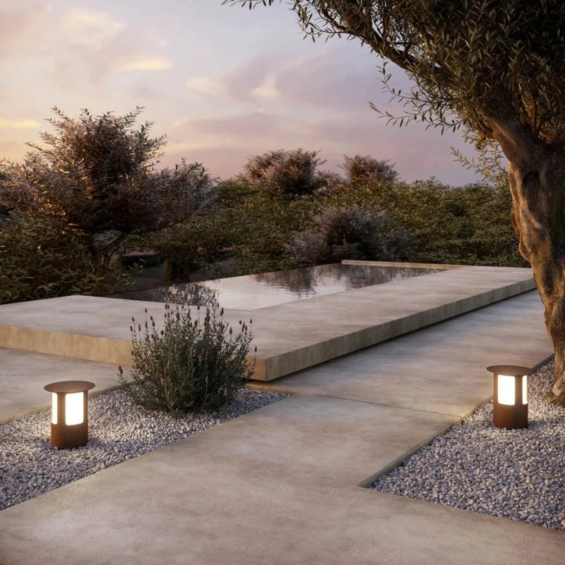 Cor Ten Steel Bollard Lighting Bollard Post With Lighting, 3 Mm Corten