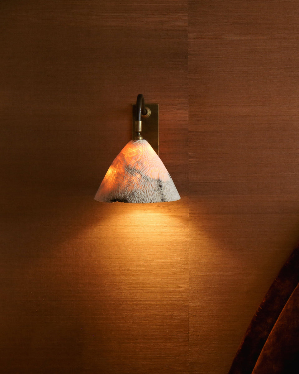 Fossil Coral Arc Cone Wall Light – Lighting Collective