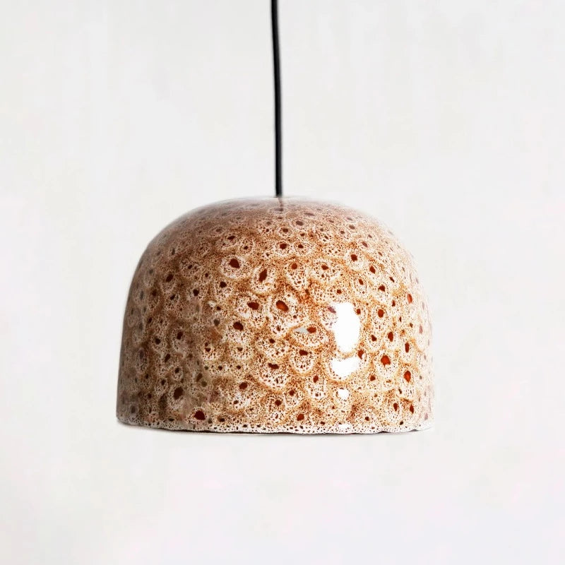 Handmade Patterned Ceramic Dome Pendant – Lighting Collective