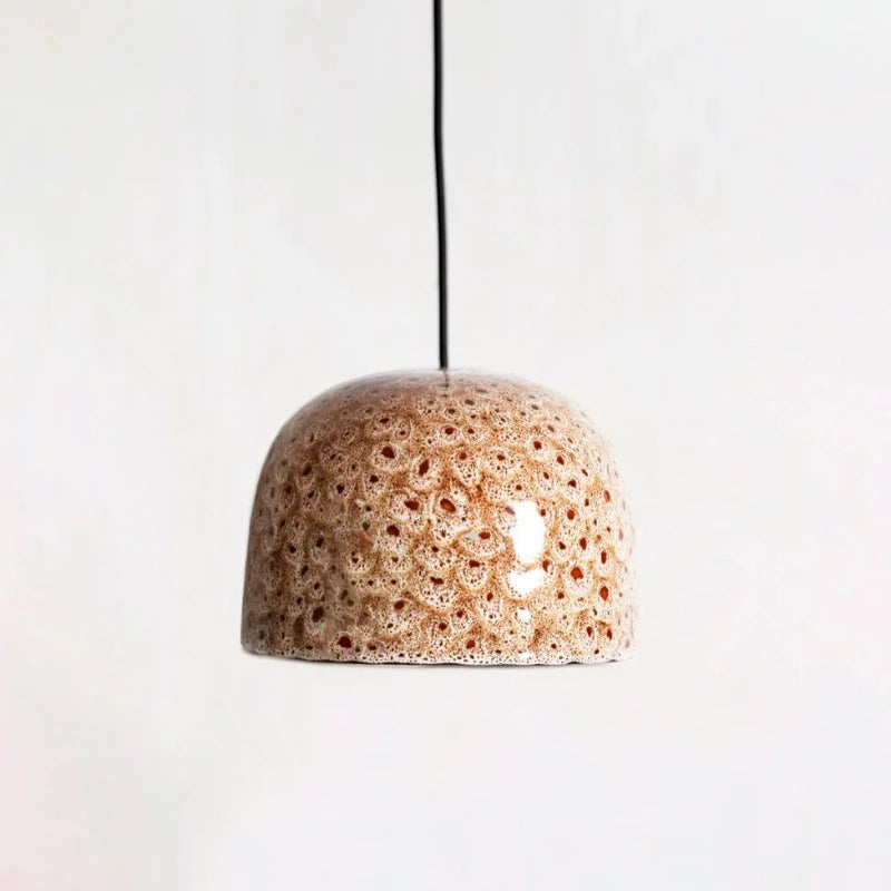 Handmade Patterned Ceramic Dome Pendant – Lighting Collective