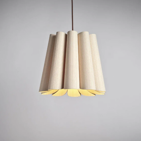 Artistic Curved Wooden Pendant – Lighting Collective
