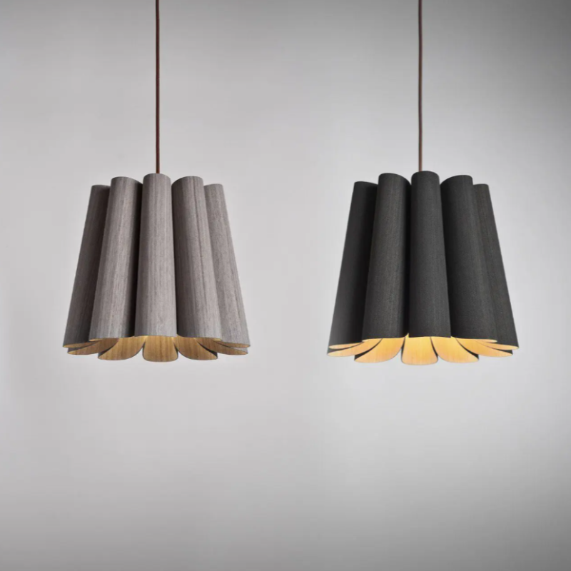 Artistic Curved Wooden Pendant – Lighting Collective