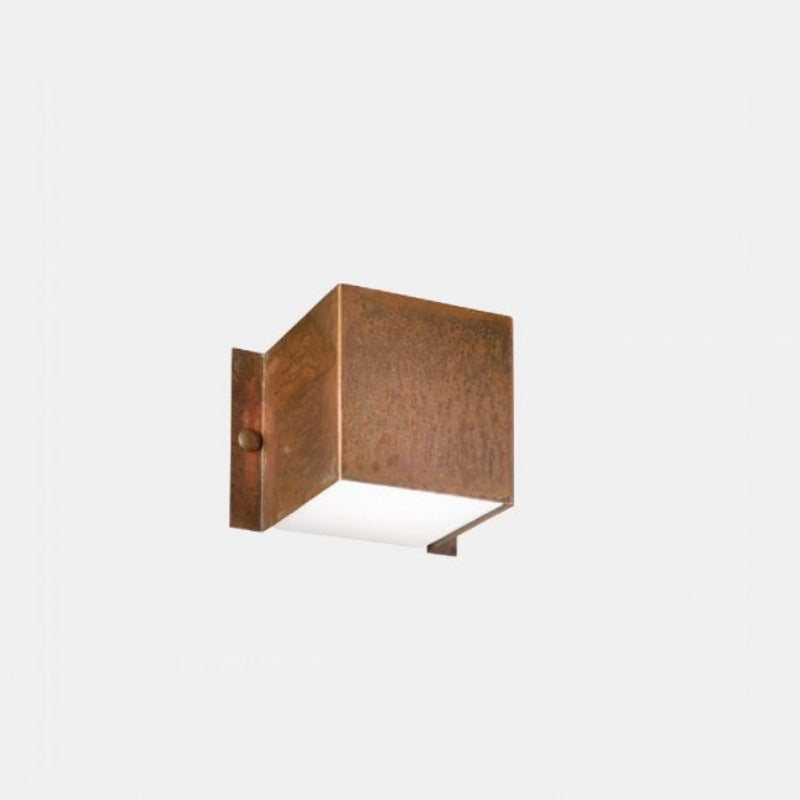 Antique Copper Cube Wall Light – Lighting Collective
