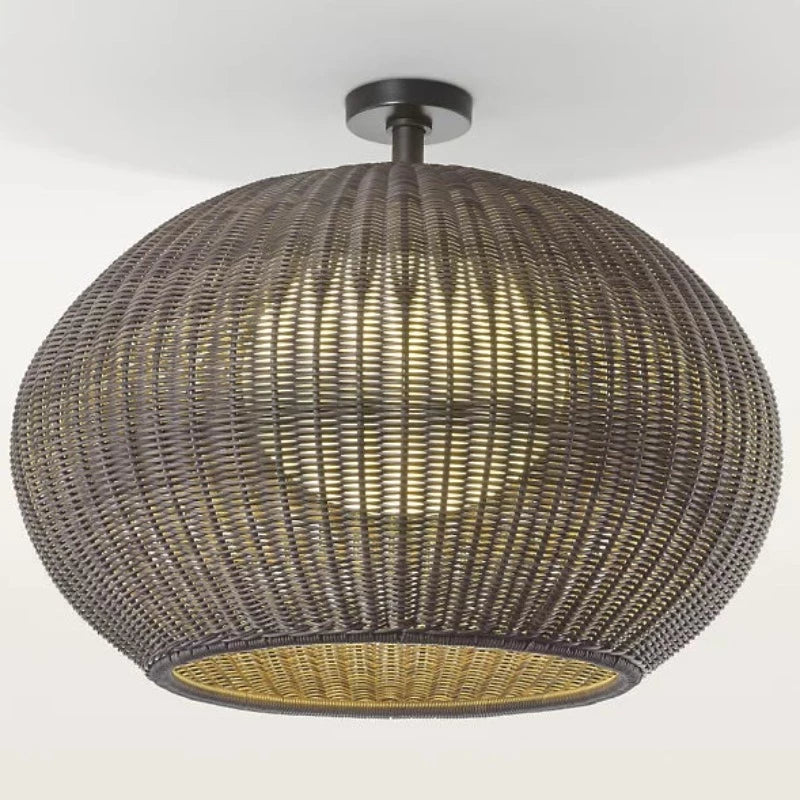 Exterior Woven Sphere Ceiling Light – Lighting Collective