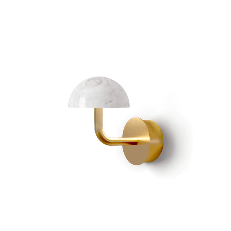 Marble and Curved Arm Wall Light – Lighting Collective
