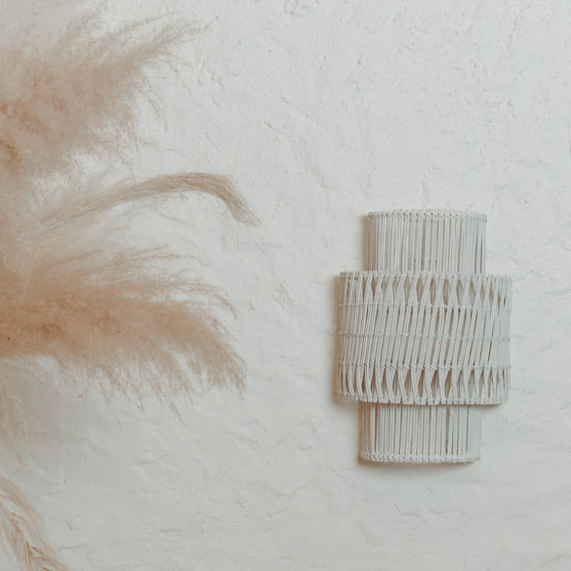 Tiered Rattan Weave Wall Light – Lighting Collective