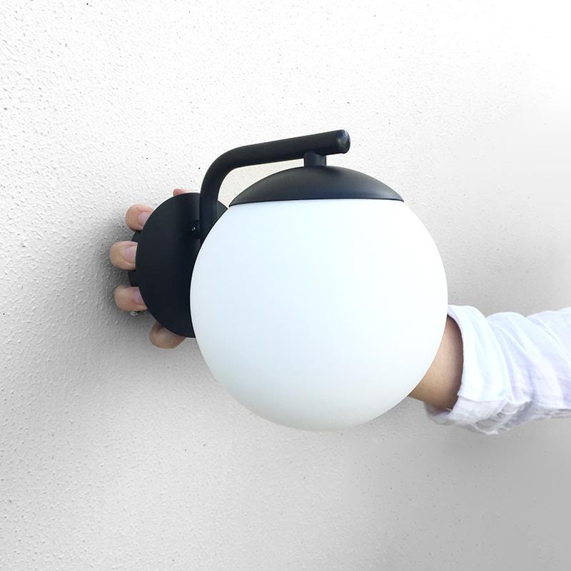 Modern Metal & Glass Sphere Wall Light – Lighting Collective