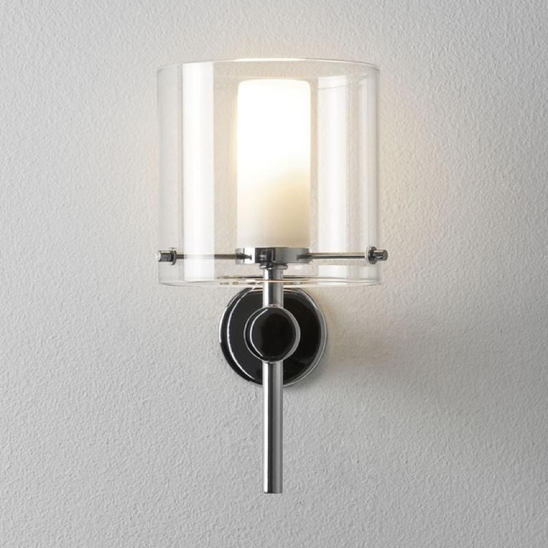 Modern Chrome & Glass Diffuser Wall Light – Lighting Collective