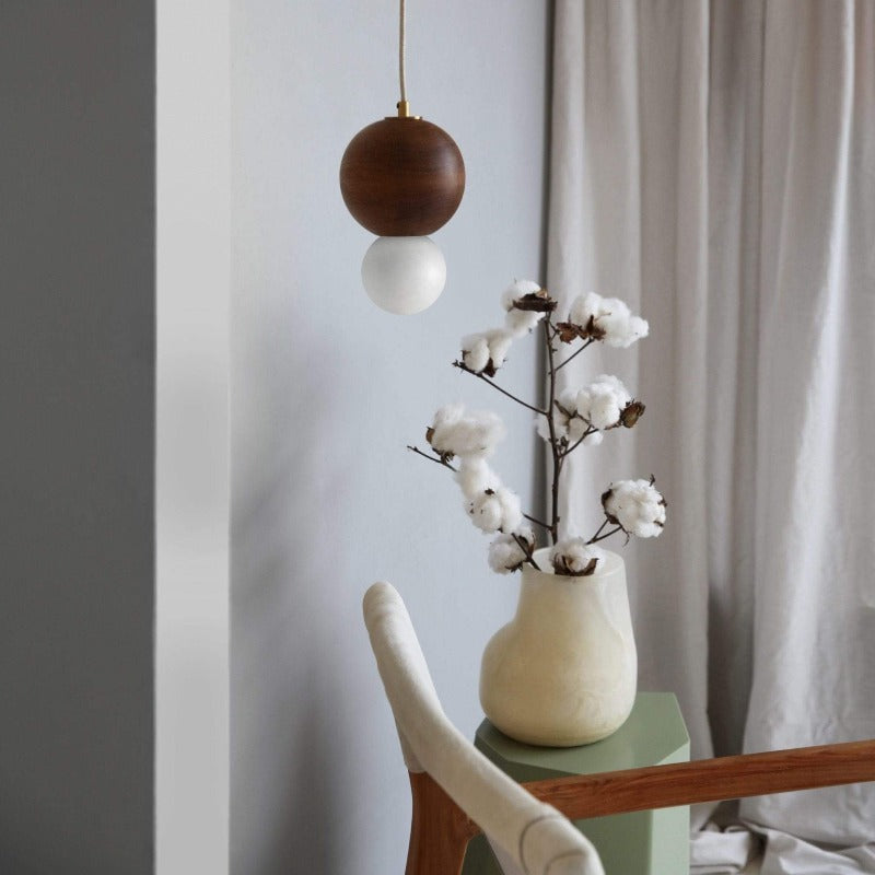 Timber Sphere Suspended Pendant | Assorted Finishes – Lighting Collective